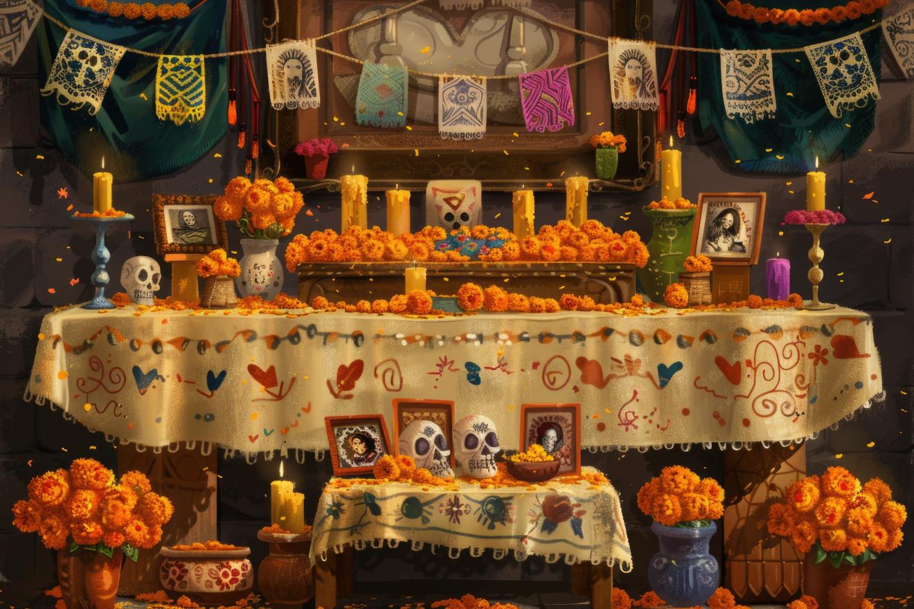 Día de los Muertos community altar organized by University Art Gallery ...